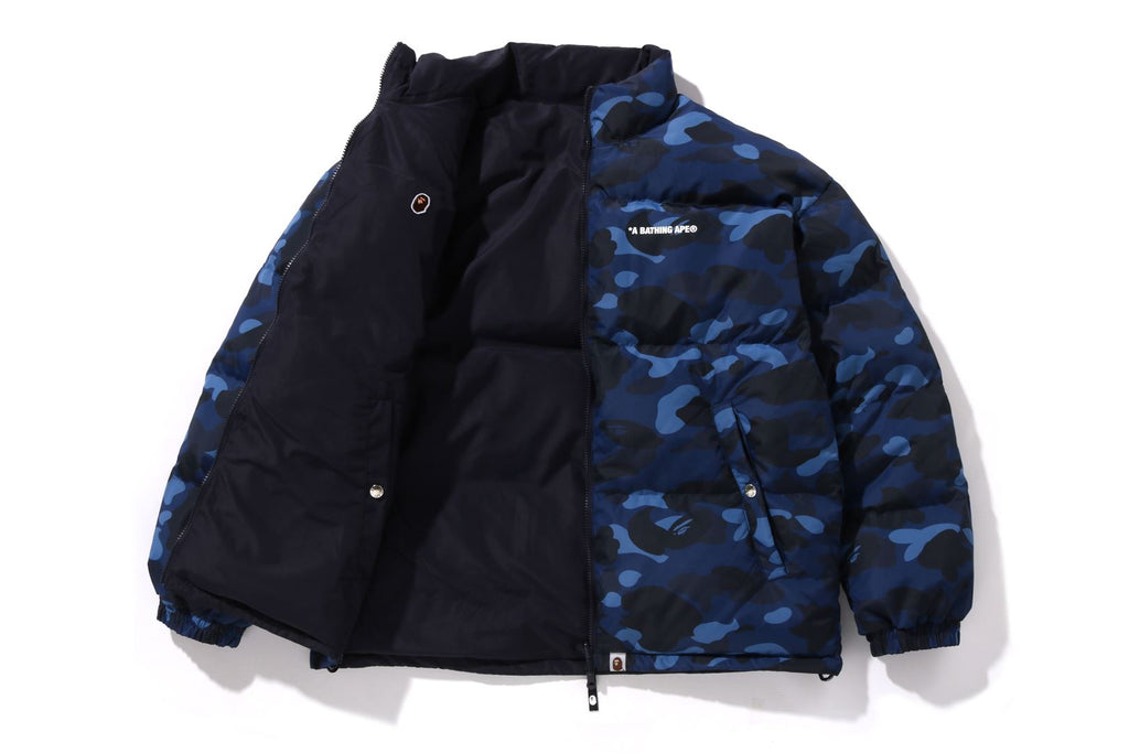 A BATHING APE® Color Camo Reversible Down Jacket | Bape official ...