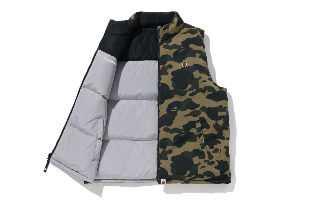 A BATHING APE® 1st Camo Reversible Down Vest | Bape official website ...