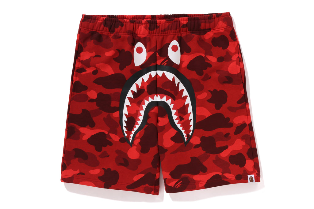 A BATHING APE® Color Camo Shark Sweat Shorts | Bape official website ...