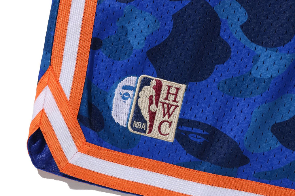 A BATHING APE® BAPE X M&N NBA - New York Knicks Swingman Shorts | Bape ...