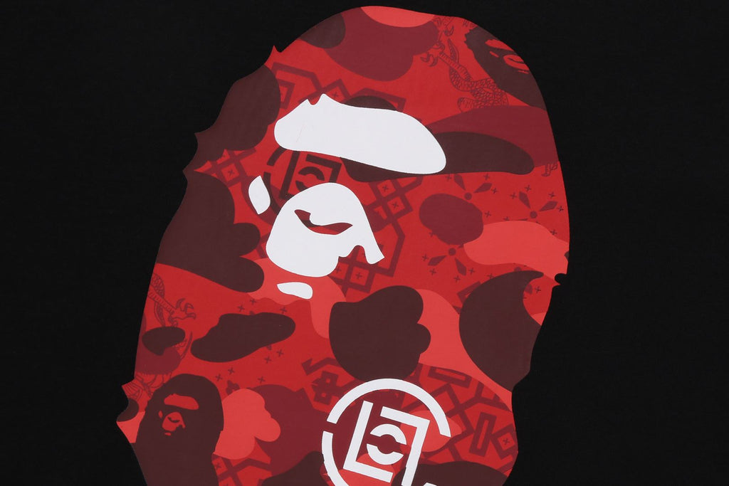 A BATHING APE® BAPE X Clot Camo Big Ape Head Relaxed Fit Tee | Bape ...