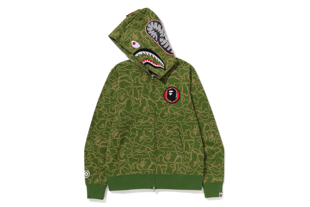 BAPE® 30TH ANNIV. LINE CAMO SHARK FULL ZIP HOODIE – uk.bape.com
