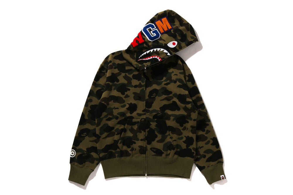 BAPE WOMENS SHARK PRINT 1ST CAMO FULL ZIP HOODIE – uk.bape.com