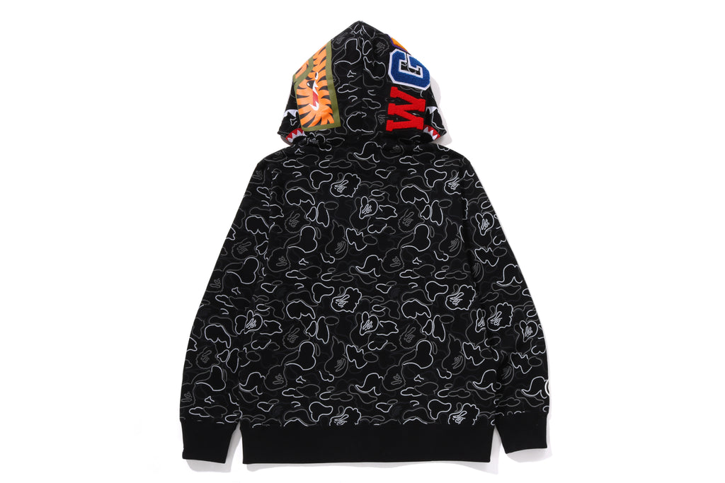 A BATHING APE® Neon Camo Shark Full Zip Hoodie | Bape official website ...