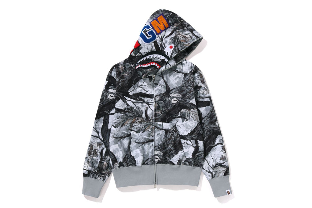 A BATHING APE® Tree Edge Camo Shark Full Zip Hoodie | Bape official ...