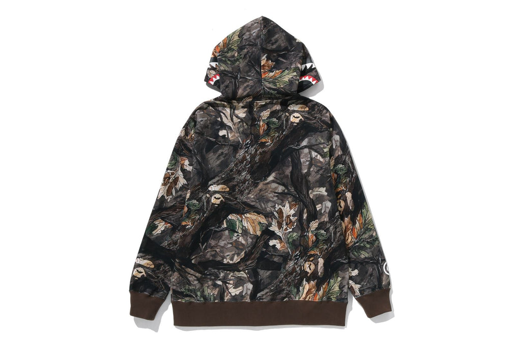 A BATHING APE® Kids Tree Edge Camo Shark Zip Hoodie Jr | Bape official ...