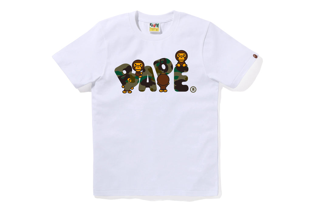 A BATHING APE® 1st Camo Milo BAPE Logo Tee | Bape official website – uk ...