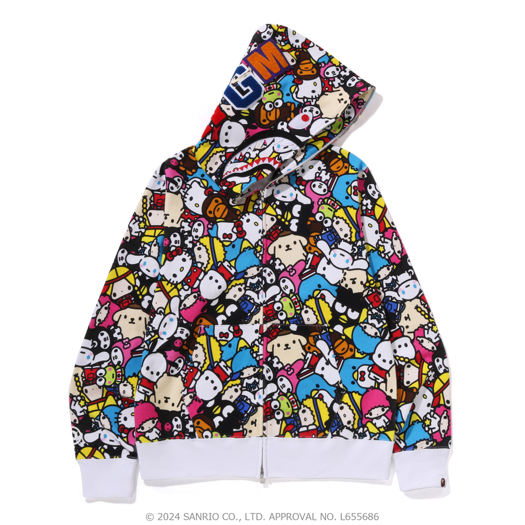 A BATHING APE® Baby Milo X Sanrio Characters - Shark Full Zip Hoodie ...