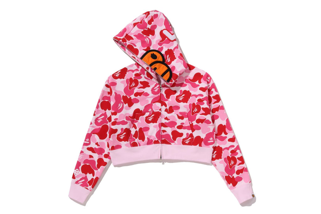 A BATHING APE® Abc Camo Baby Lisa Cropped Full Zip Hoodie | Bape ...