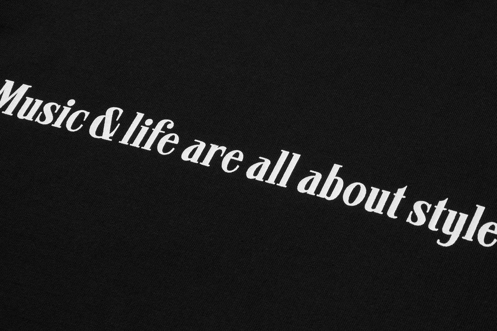 BAPE BLACK Slogan Print Tee | Bape official website – uk.bape.com