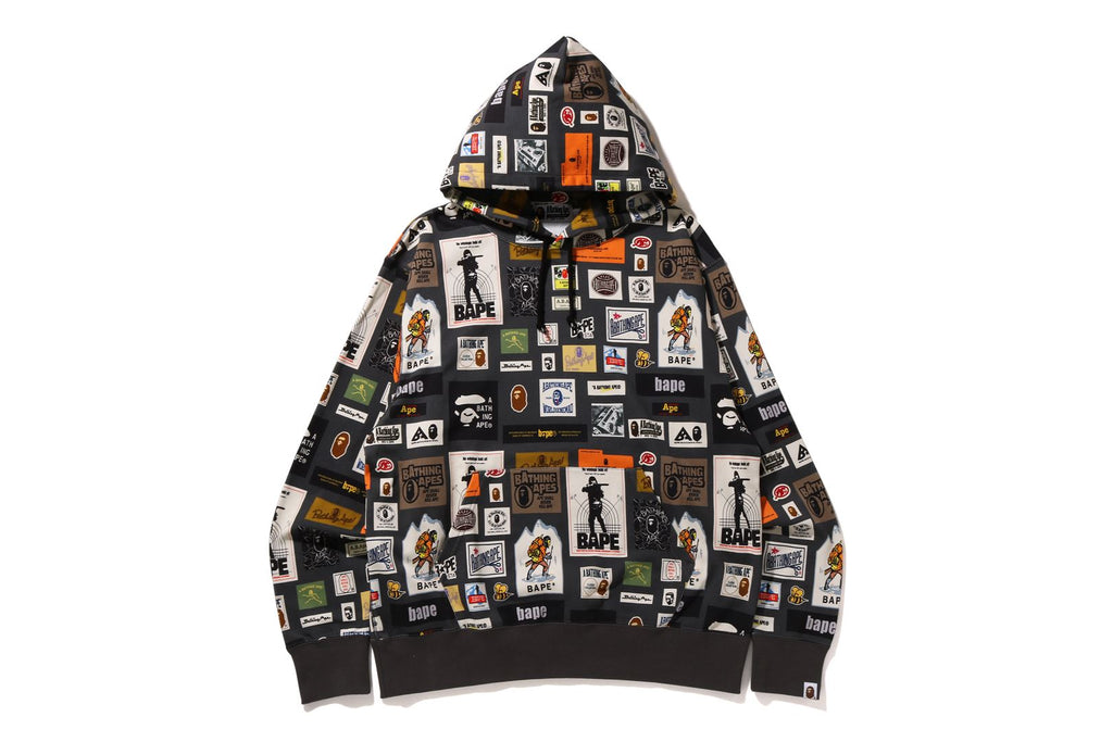 BAPE MULTI LABEL RELAXED FIT PULLOVER HOODIE – uk.bape.com