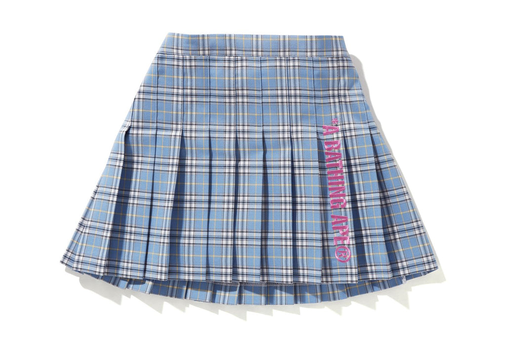 CHECK PLEATED SKIRT – uk.bape.com