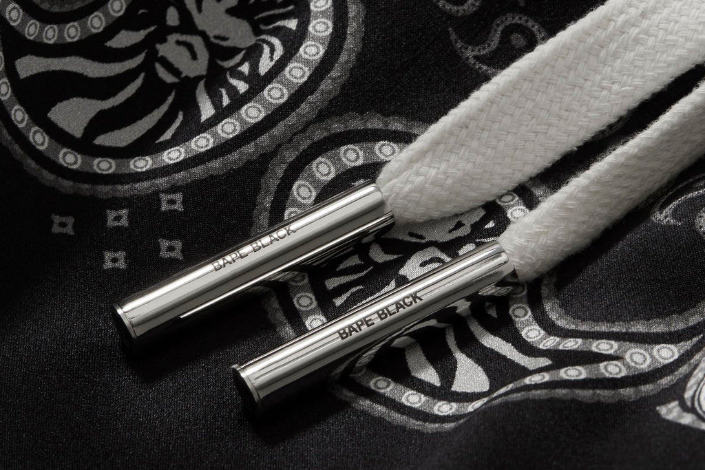 BAPE BLACK PRINTED SILK SHORTS – uk.bape.com