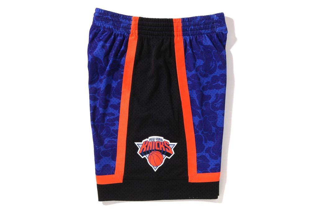 BAPE® X MITCHELL & NESS NEW YORK KNICKS JERSEY SHORTS – uk.bape.com