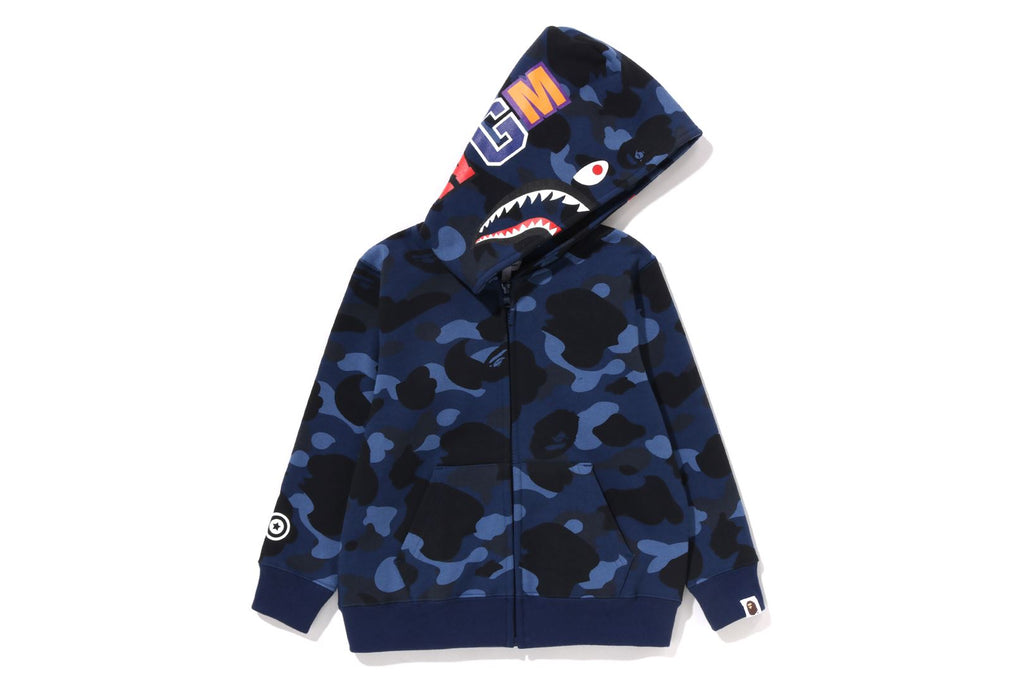 A BATHING APE® Kids Color Camo Shark Zip Hoodie | Bape official website ...